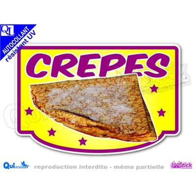 Vente Autocollant CREPES en impression numérique - QUICOM & LOOSTICK.fr